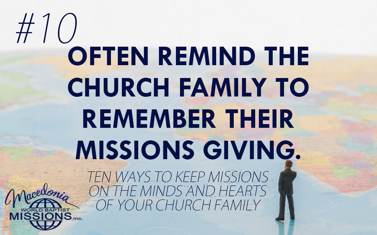 10 Remember Your Missions Giving Commitment Scott Caudill
